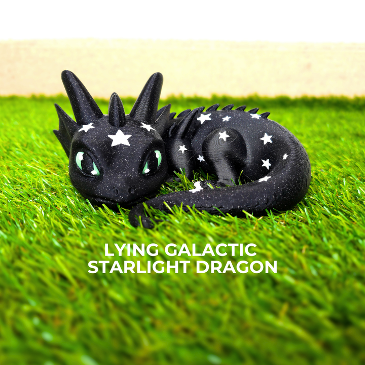 3D Printable Lying Galactic Starlight Dragon / Home Decoration by ALIMA UNIQUE DESIGNS